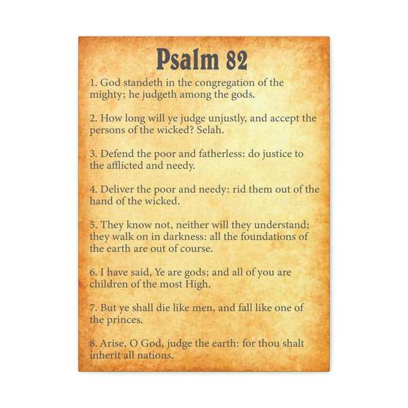 Express Your Love Gifts | Art | Scripture Sign Psalm 82 Chapter Gold Bible Canvas Christian Wall ...